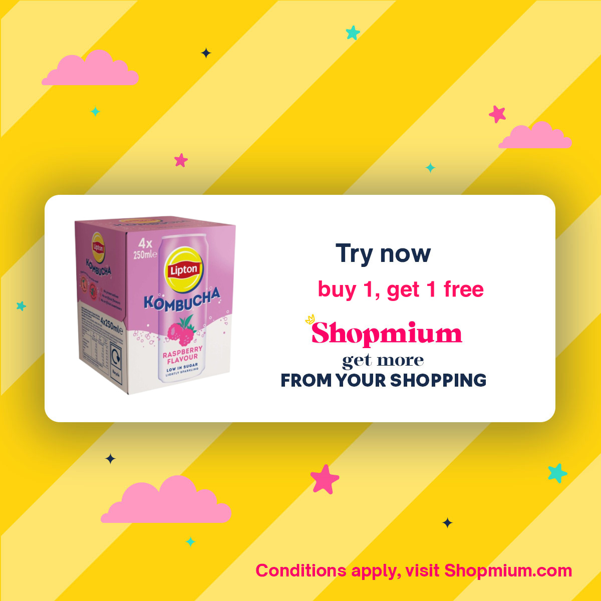 Shopmium | Lipton Raspberry Kombucha - Multipack x4