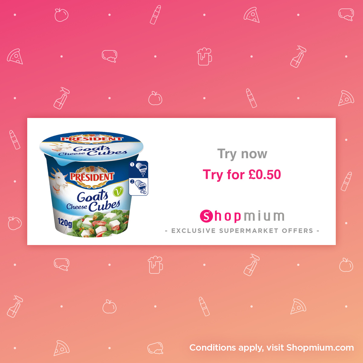 Shopmium | NEW Président Goats Cheese Cubes