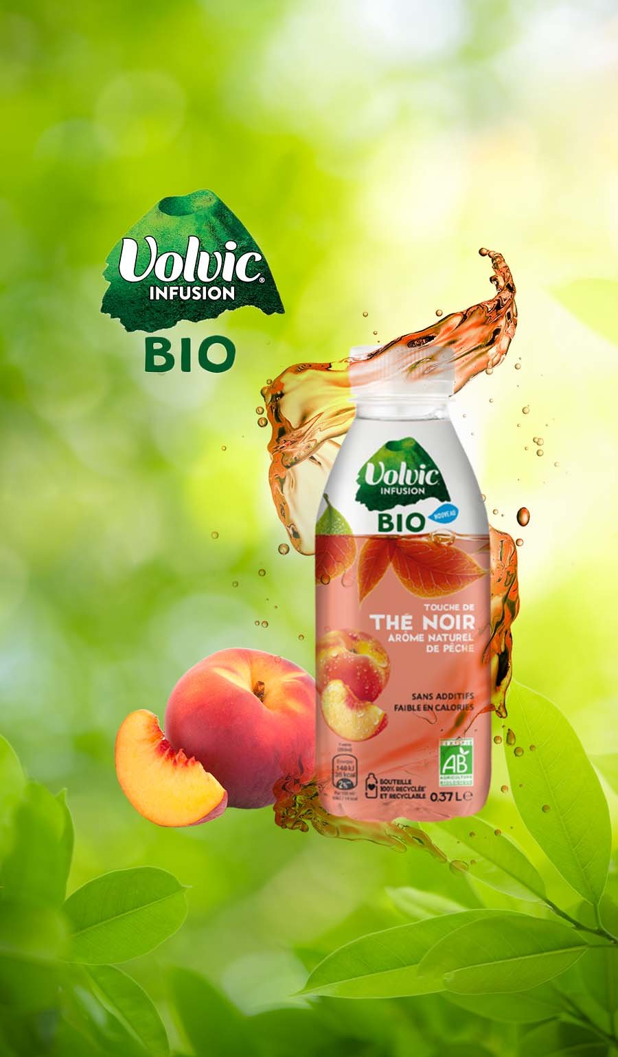 Shopmium | Volvic Infusion Thé Noir - Pêche